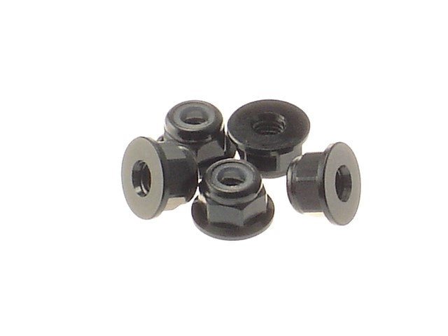 Stoppmutter M3 Alu mit Flansch, schwarz | Muttern | Schrauben / Muttern ...